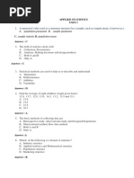 Biostatistics - Multiple Choice Questions | PDF | Sensitivity And Specificity | Correlation And ...
