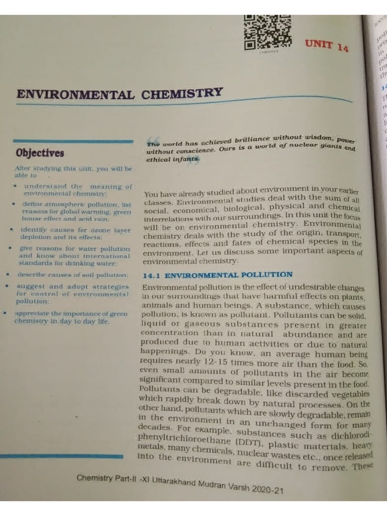 NCERT Environmental Chemistry | PDF