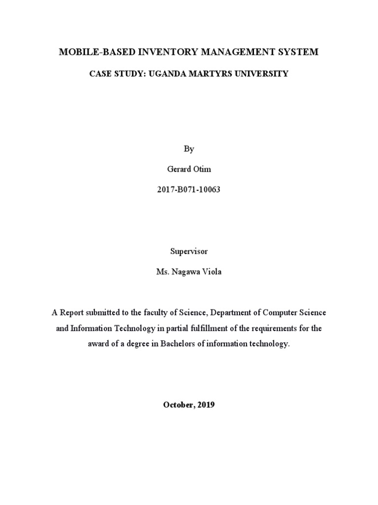 Mobile Inventory Management Case Study | PDF | Inventory | Android ...