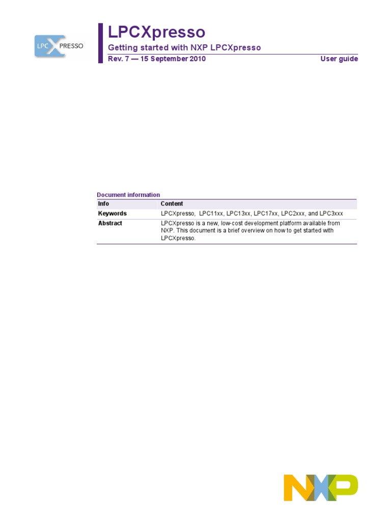 Lpcxpresso: Getting Started With NXP Lpcxpresso | PDF | Computing | Software Development
