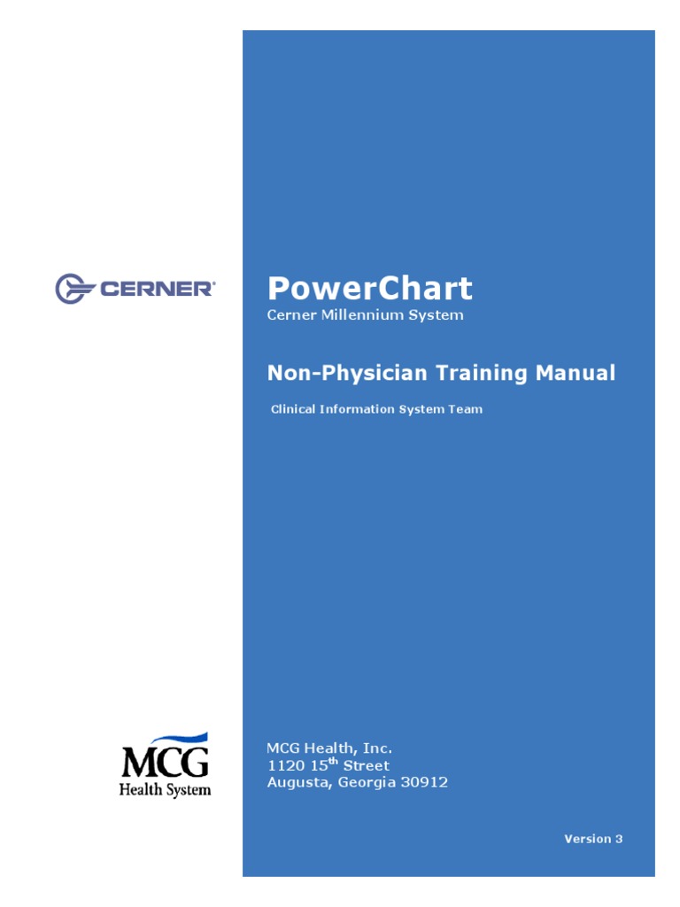 Cerner Powerchart Non Physician Manual Ver 3 Pdf Window Computing