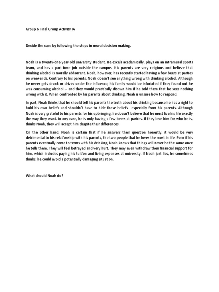Group 6 Final Group Activity IA | PDF | Wellness