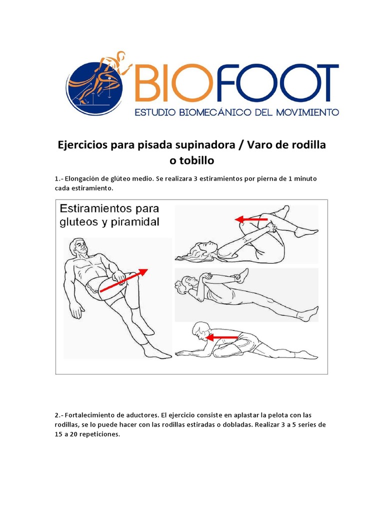 Ejercicios para Pisada Supinadora | PDF