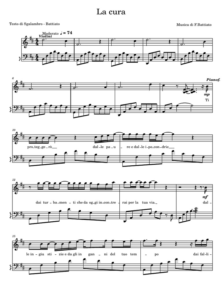 La Cura F.battiato | PDF