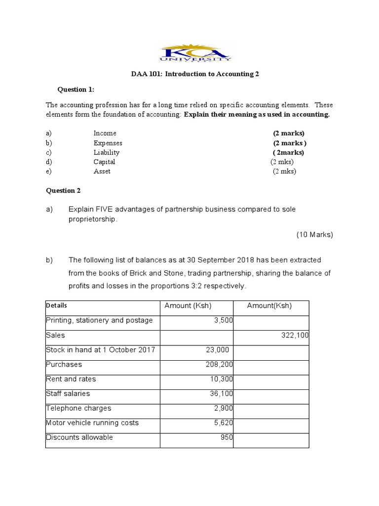 Introduction To Accounting II CAT | PDF | Money | Corporations