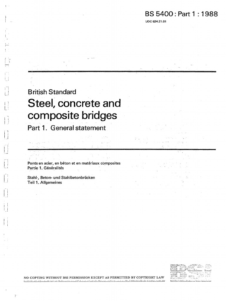 BS5400 Part 1 | PDF