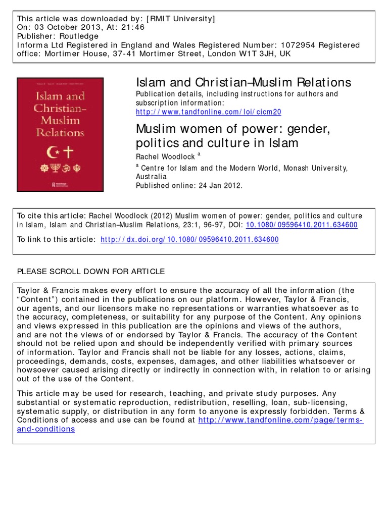 Islam and Christian-Muslim Relations | Download Free PDF | Sharia | Qur'an
