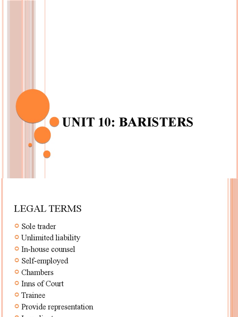 UNIT 10 - Barrister | PDF | Barrister | Solicitor