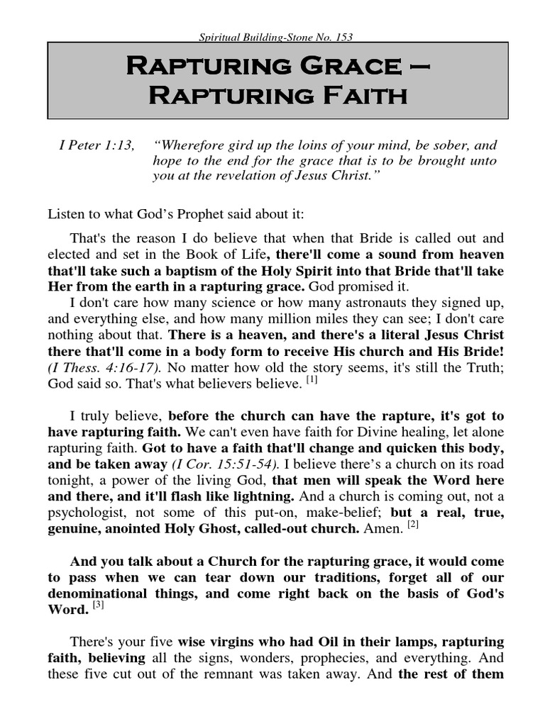 Rapturing Grace | PDF | Grace In Christianity | Christian Church