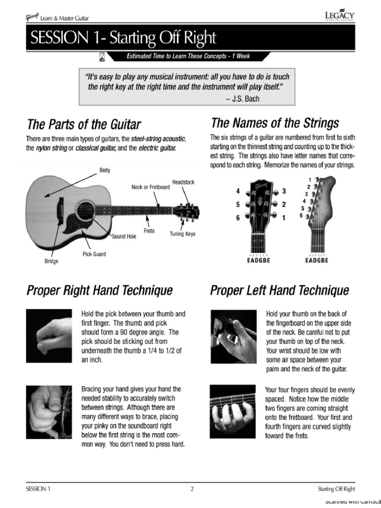 Learn and Master Guitar Lesson Book | PDF