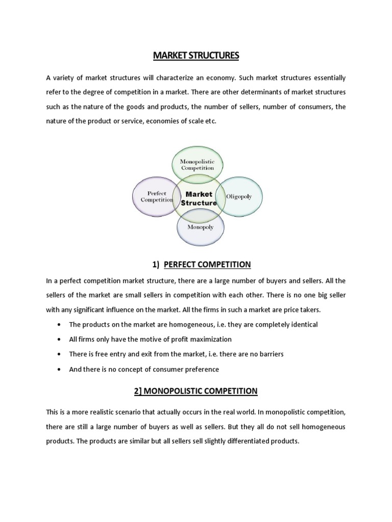 Types of Market Structures Explained | PDF | Monopoly | Oligopoly