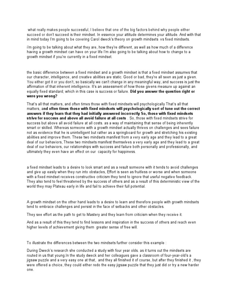Understanding Carol Dweck S Theory Of Growth Mindsets Vs Fixed Mindsets