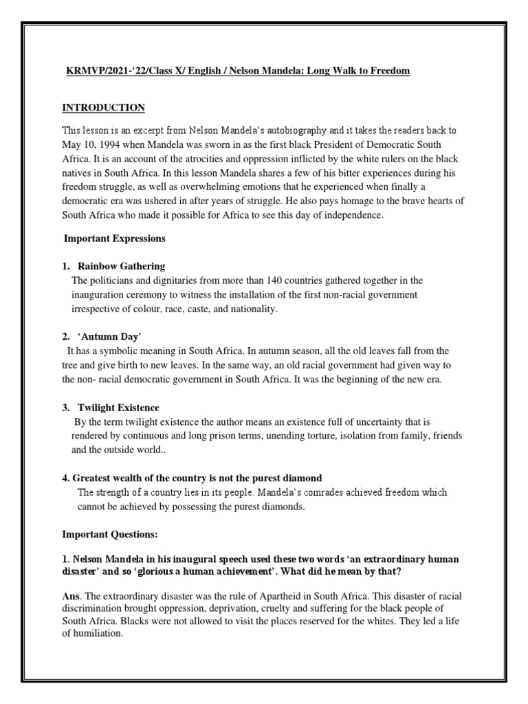 Nelson Mandela Worksheet and Summary | PDF | Apartheid | Nelson Mandela