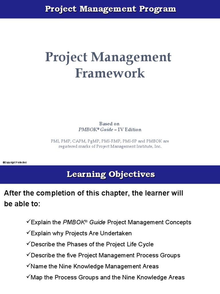 Chapter 1 - Project Management Framework | PDF | Project Management ...