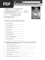 Past Perfect Reading Comprehension | PDF | Question | Syntax