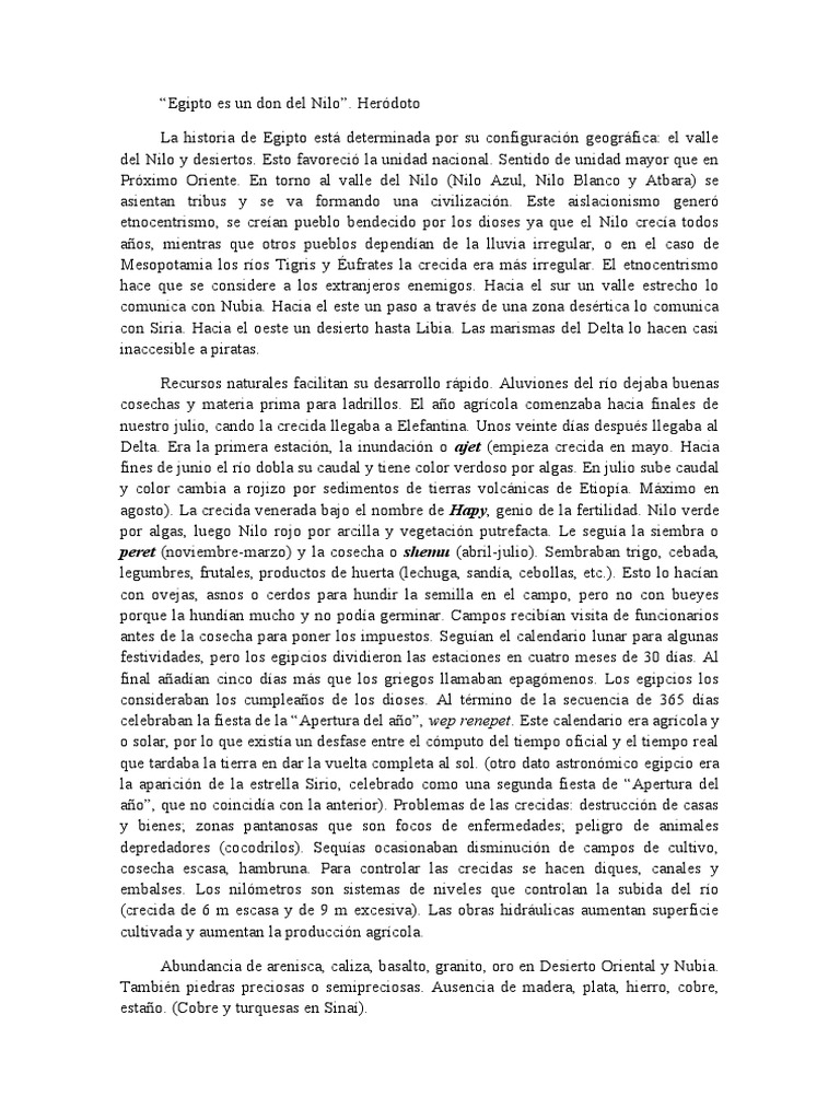 Egipto Es Un Don Del Nilo | PDF | Nilo | Egipto