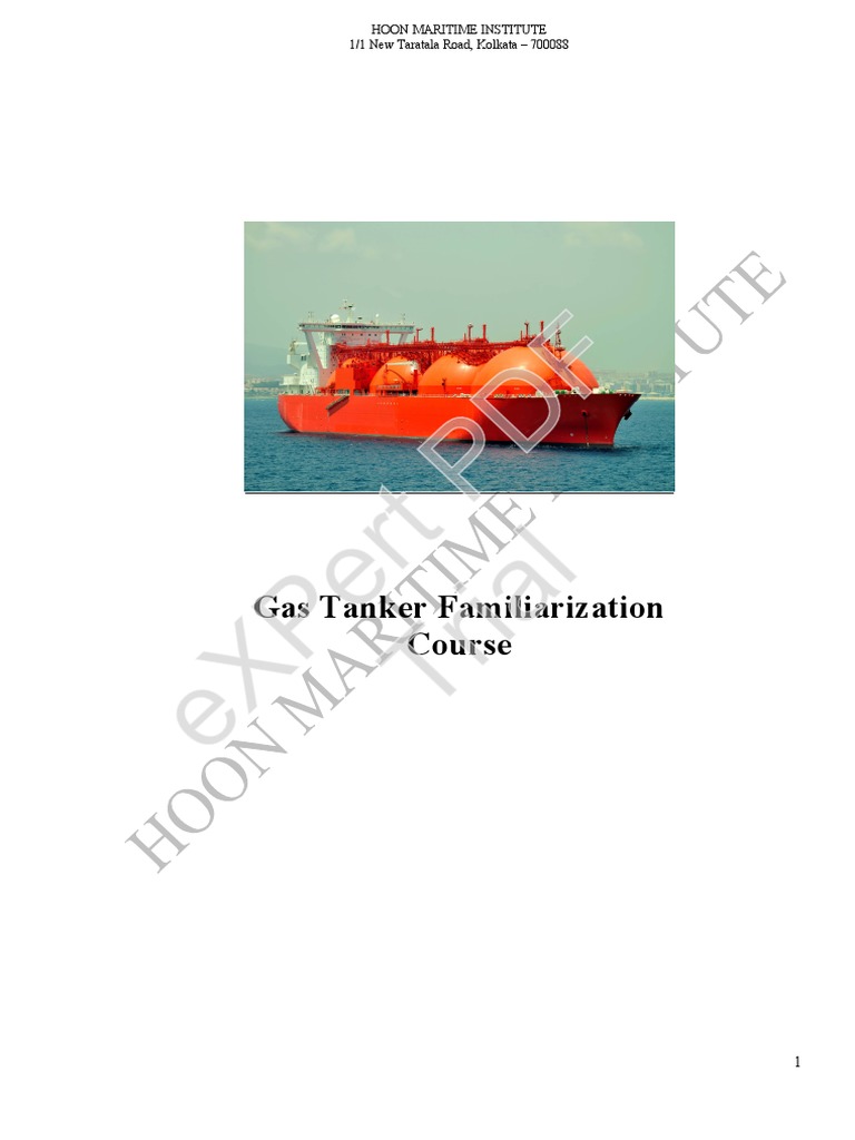 Gas Tanker Familiarization Course Overview | PDF | Liquefied Petroleum ...