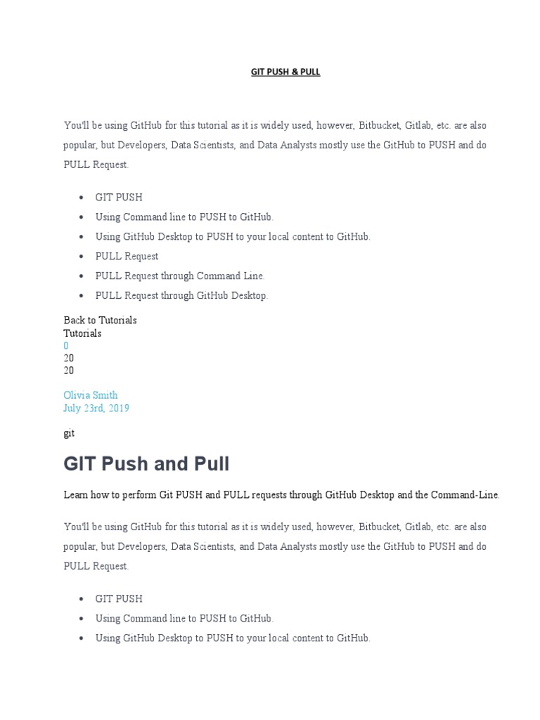 Git Push Pull | PDF | Directory (Computing) | Computer File