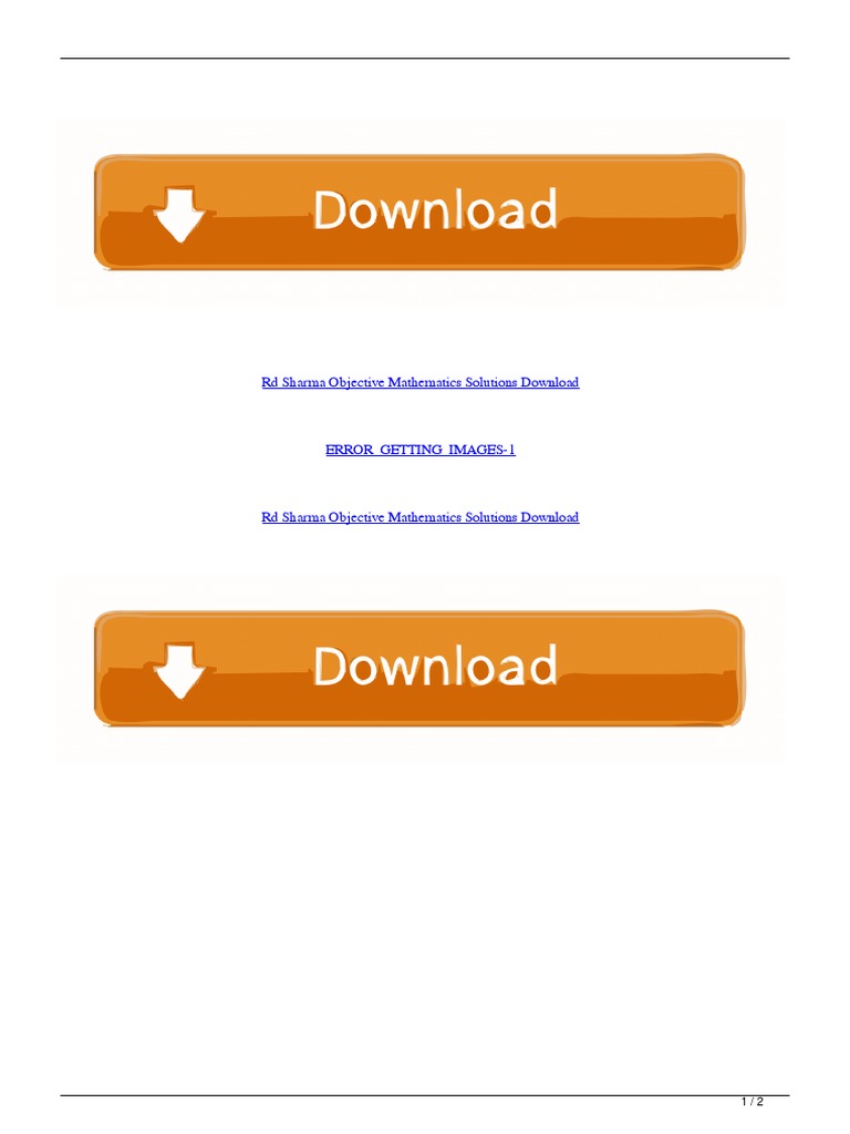 RD Sharma Objective Mathematics Solutions Download | PDF | Computing ...
