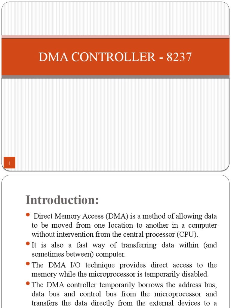 DMA Controller - 8237 | PDF | Input/Output | Computer Memory