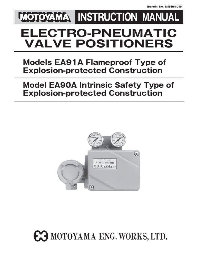 Instruction Manual: Electro-Pneumatic Valve Positioners | PDF | Screw ...