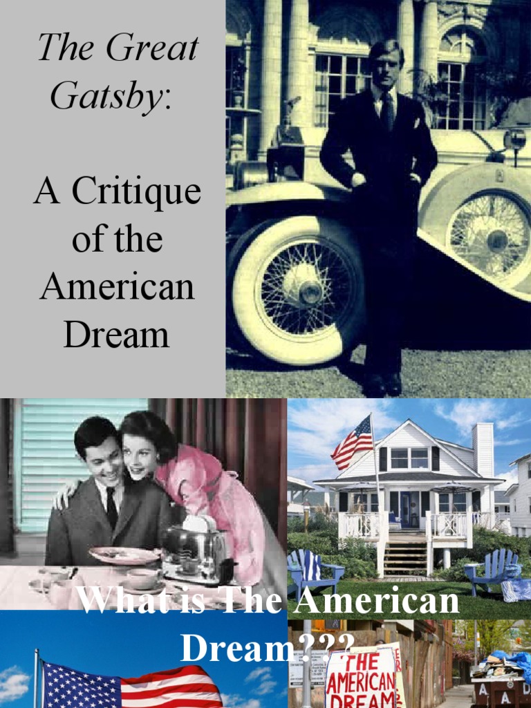 Gatsby and The American Dream Powerpoint | PDF | The Great Gatsby ...