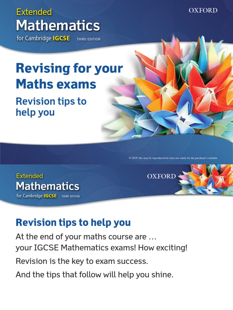 Mathematics: Revising For Your Maths Exams | PDF | Test (Assessment ...
