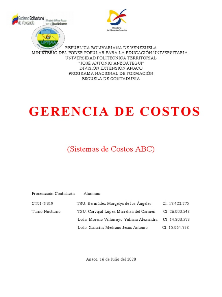 Sistemas de Costos Abc | PDF | Costo | Empresas