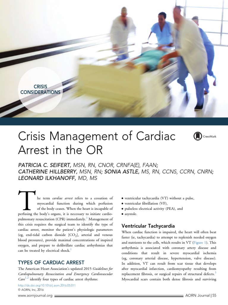 Crisis Management of Cardiac Arrest in The OR | PDF | Cardiopulmonary ...
