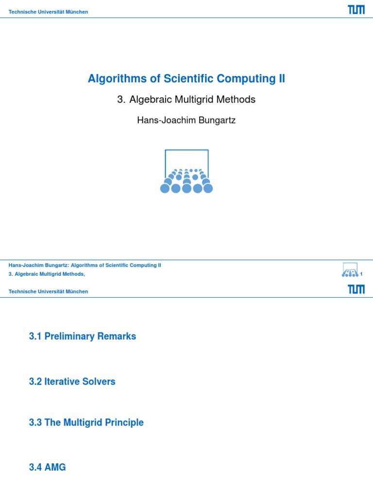 TUM Algebraic Multigrid Methods | PDF | Mathematical Analysis | Mathematical Objects