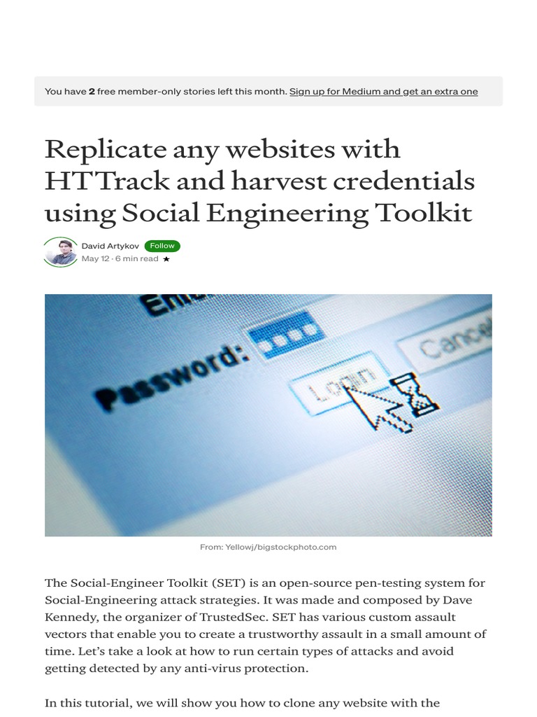 Replicate Any Websites With Httrack And Harvest Credentials Using Social Engineering Toolkit