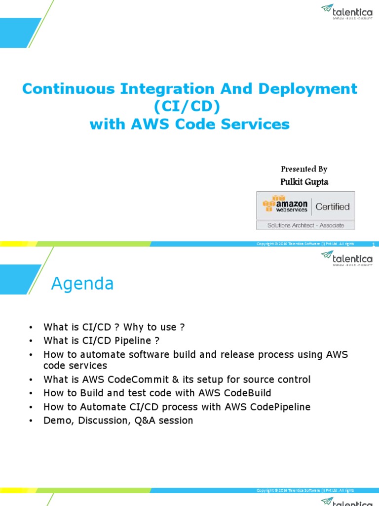 Continuous Integration and Deployment (CI/CD) With AWS Code Services | PDF | Software Repository ...