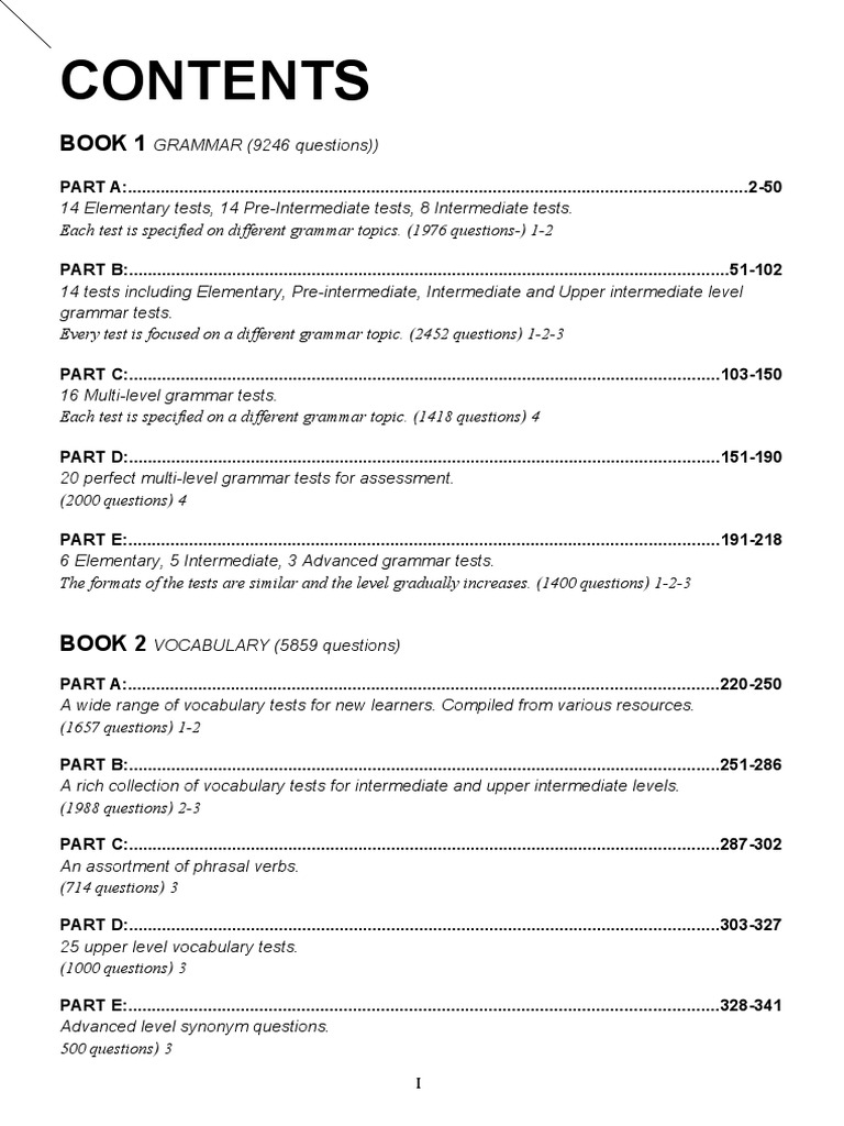 Comprehensive English Grammar Assessment Book with Answer Key | PDF ...