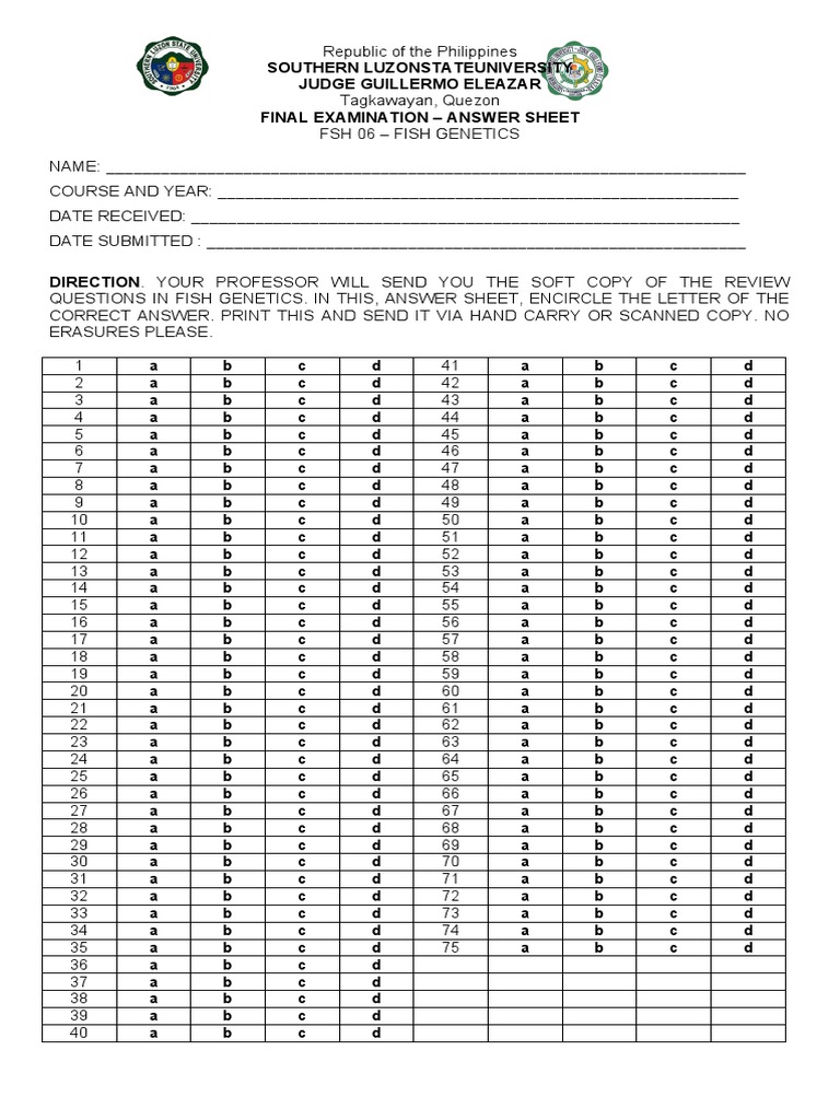 Final Exam Ni Mam Beth Amswer SHEET | PDF | Written Communication ...