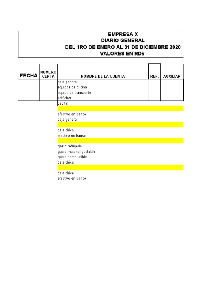 Modelo Diario General | PDF