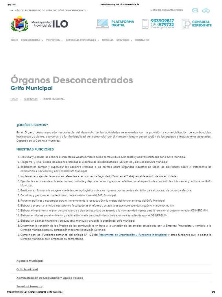 Órganos Desconcentrados: Grifo Municipal | PDF | Lubricante | Business