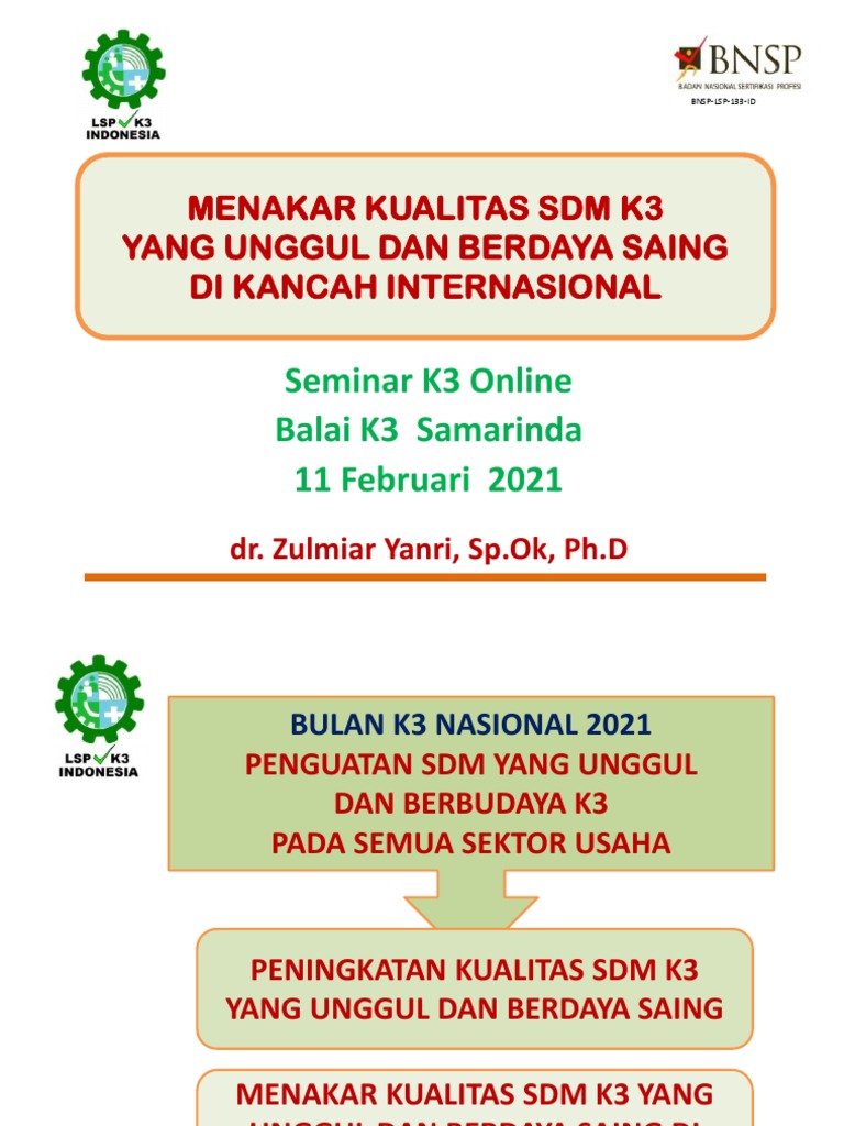 Seminar SDM K3 Unggul dan Kompeten | PDF