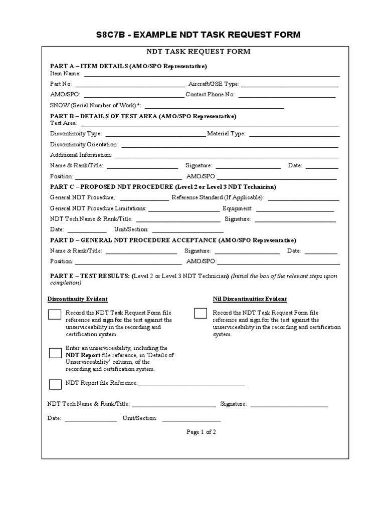 NDT Form - Pdf.crdownload | PDF | Nondestructive Testing ...