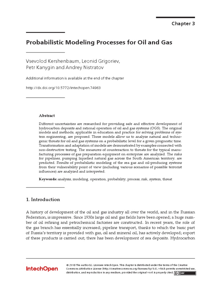 Probabilistic Modeling Processes For Oil and Gas | PDF | Reliability Engineering | Risk