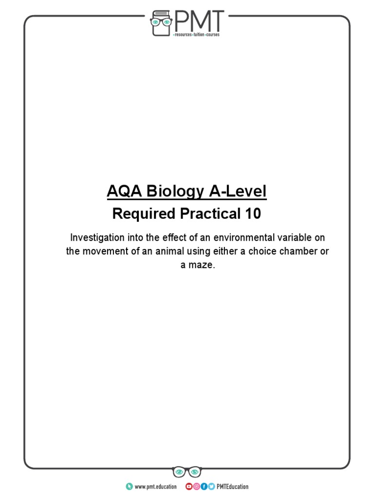 AQA Biology A-Level: Required Practical 10 | PDF | Risk | Safety
