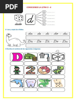Actividades Con La Letra D | PDF