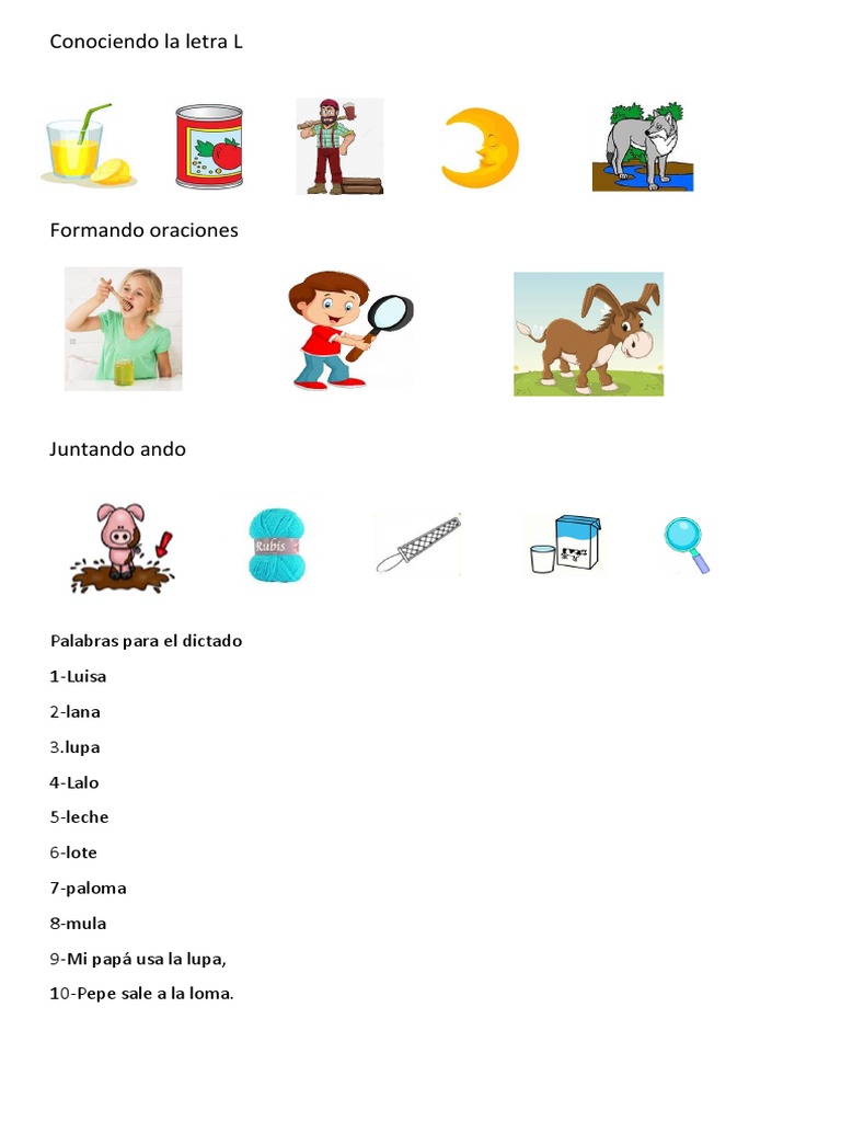 Conociendo La Letra L | PDF