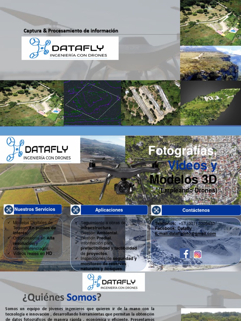 BROCHURE Datafly | PDF | Vehículo aéreo no tripulado | Vídeo