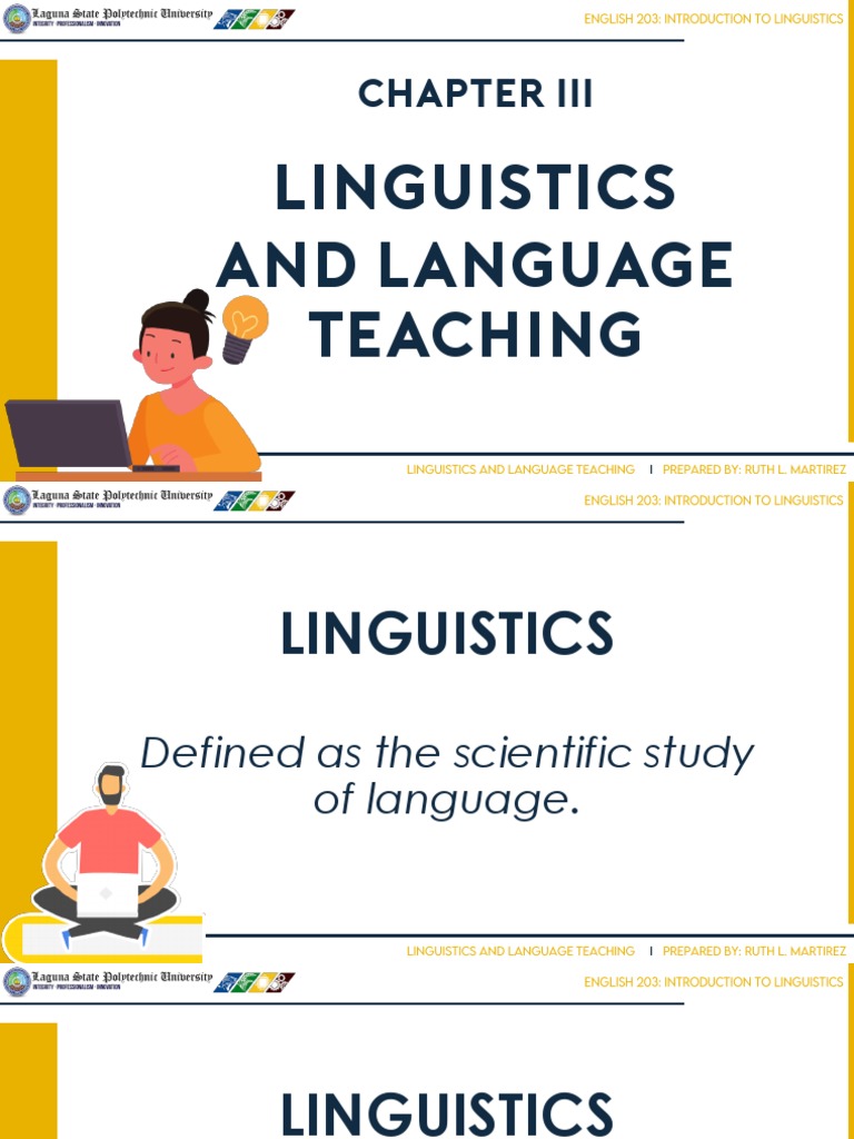 Introduction To Linguistics Ch.3 Linguistics and Language Teaching ...