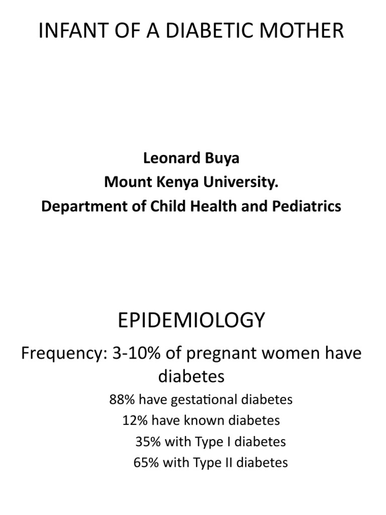 Infant of A Diabetic Mother | PDF | Congenital Disorder | Fetus