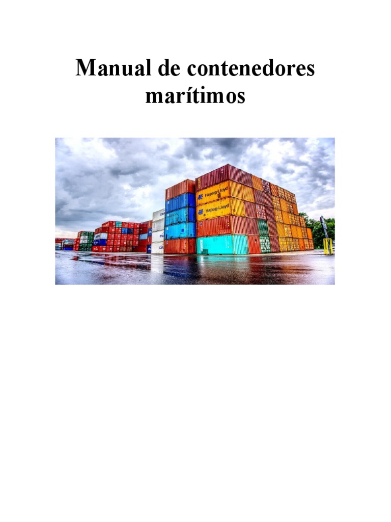 Manual de Contenedores | PDF | Transporte | Naturaleza