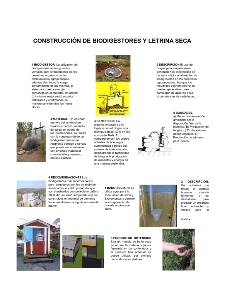 Construccion de Bio Digest Ores y Letrina Seca | PDF | Biogás ...