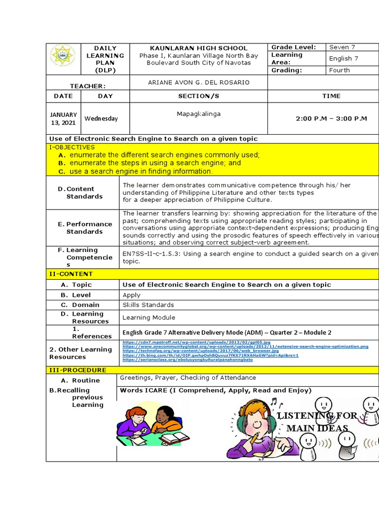 Using Search Engines Effectively: A Learning Module on Conducting ...
