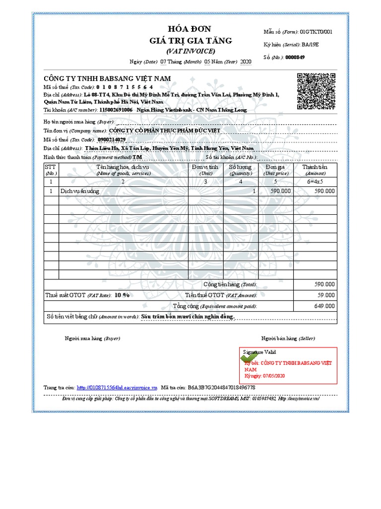 Hoadon 0108715564 849 | PDF