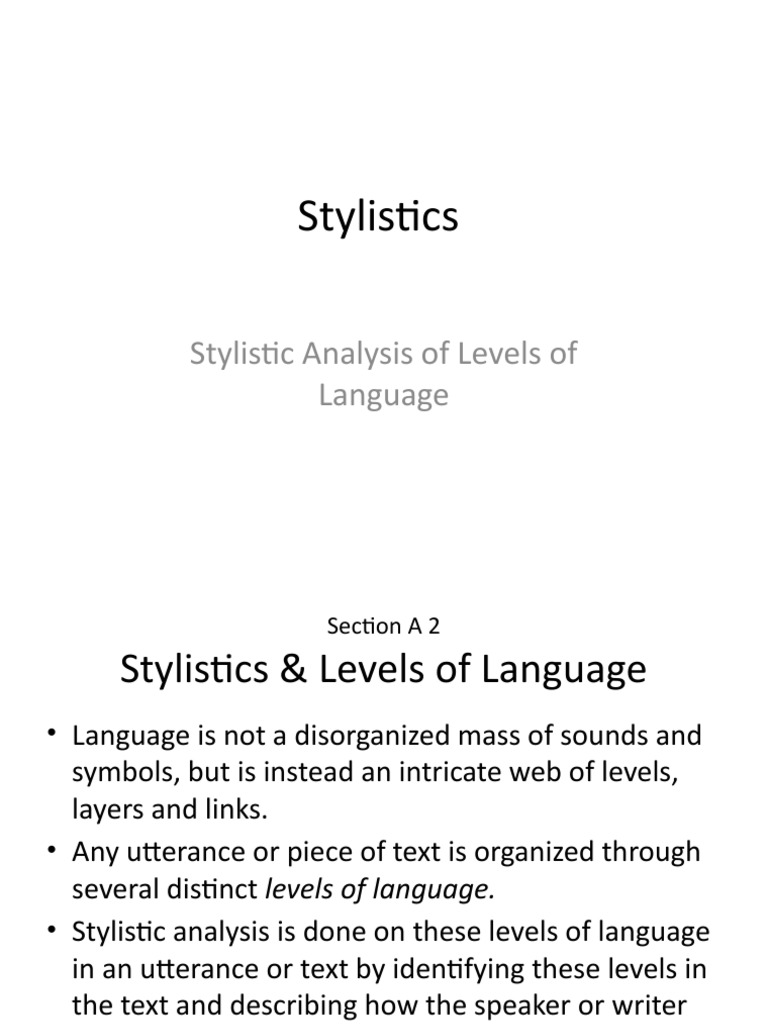 A2. Levels of Analysis. A2 | PDF | Phrase | Predicate (Grammar)